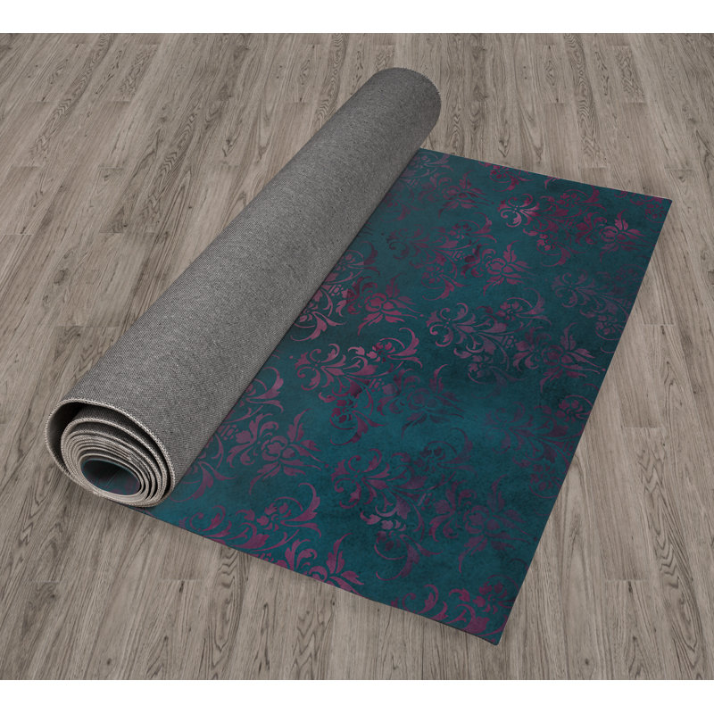 House of Hampton® Canby Performance Teal/Purple Rug | Wayfair