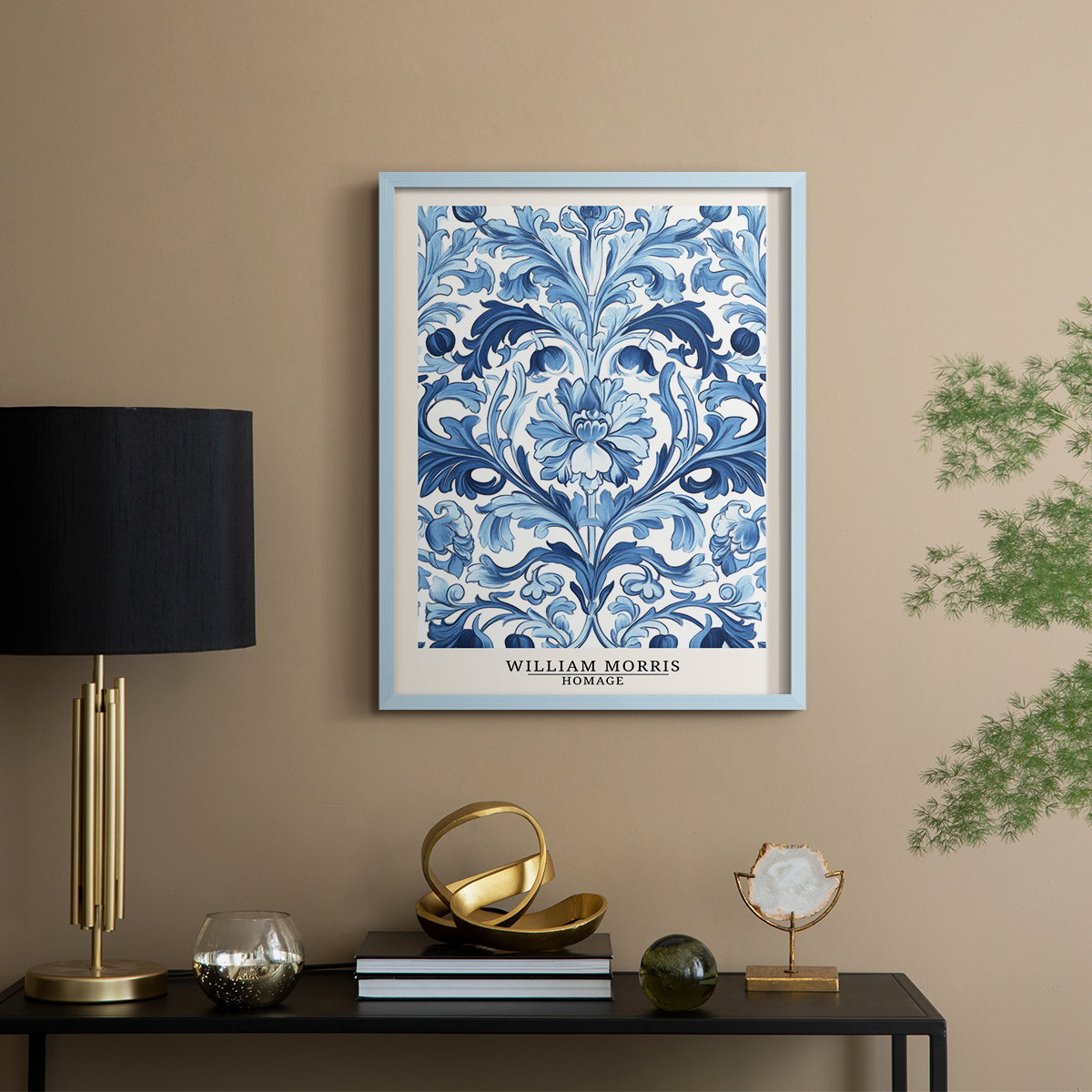 Fleur De Lis Living WM MORRIS Series DI Framed Print - Solid Wood | Wayfair