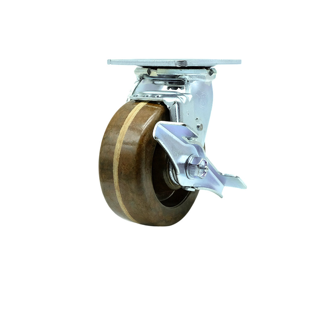 Service Caster 5 Inch High Temp Phenolic Swivel Caster with Roller ...