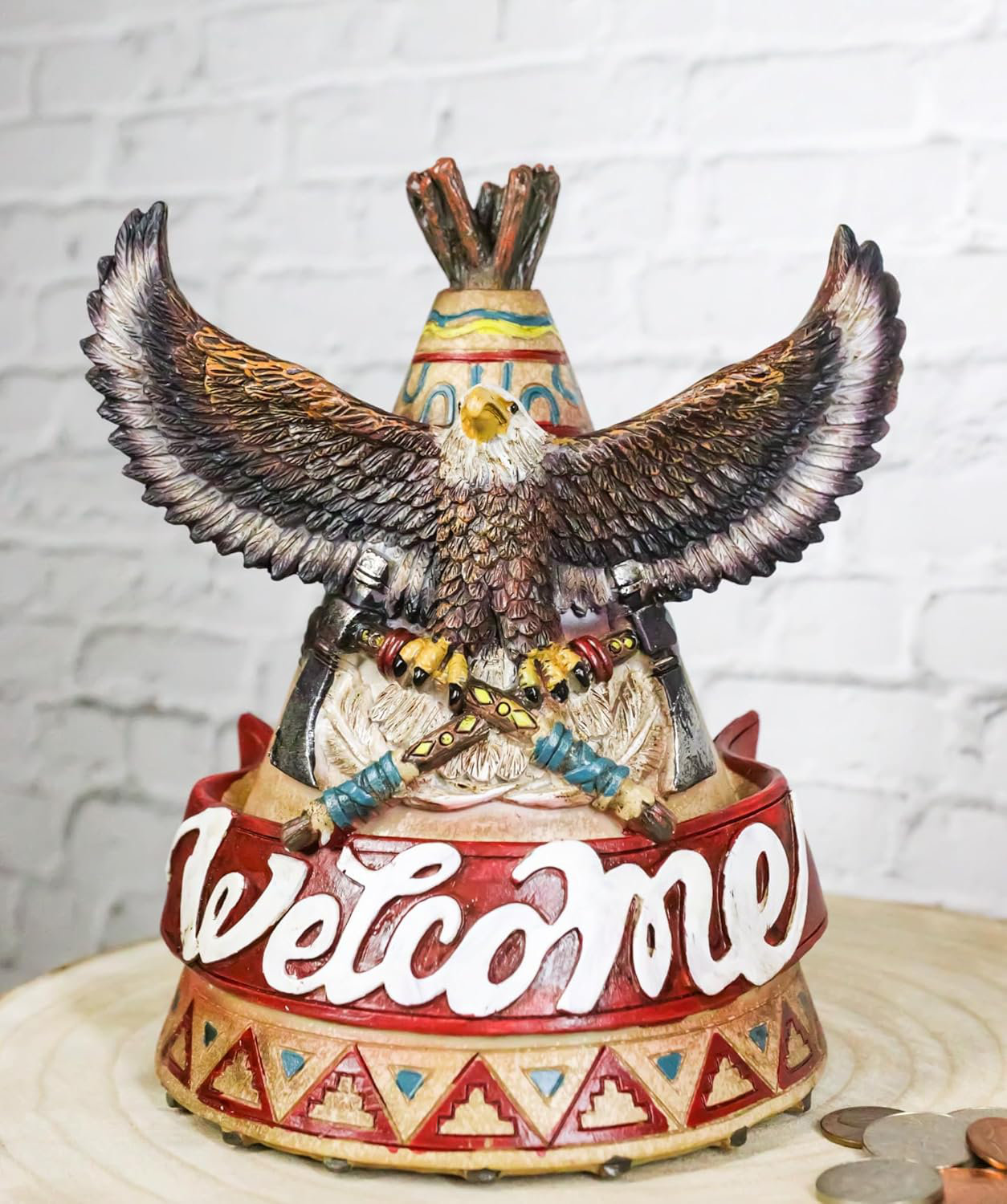 Millwood Pines Rustic Southwestern Tribal Tent Hut Eagle Money Piggy ...