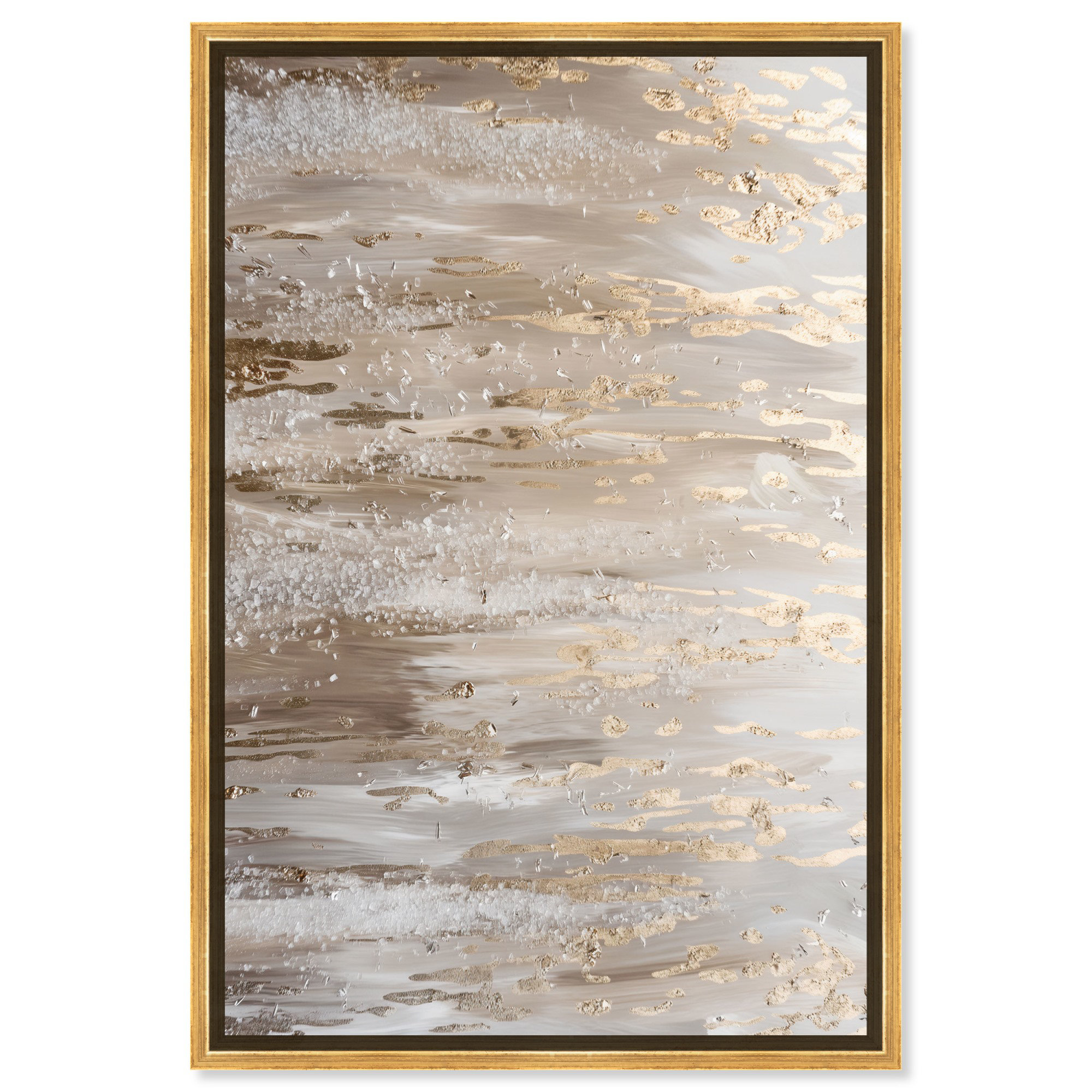 Art Remedy Rust Wounds Canvas Elegant Gold Abstract by Art Remedy | Wayfair