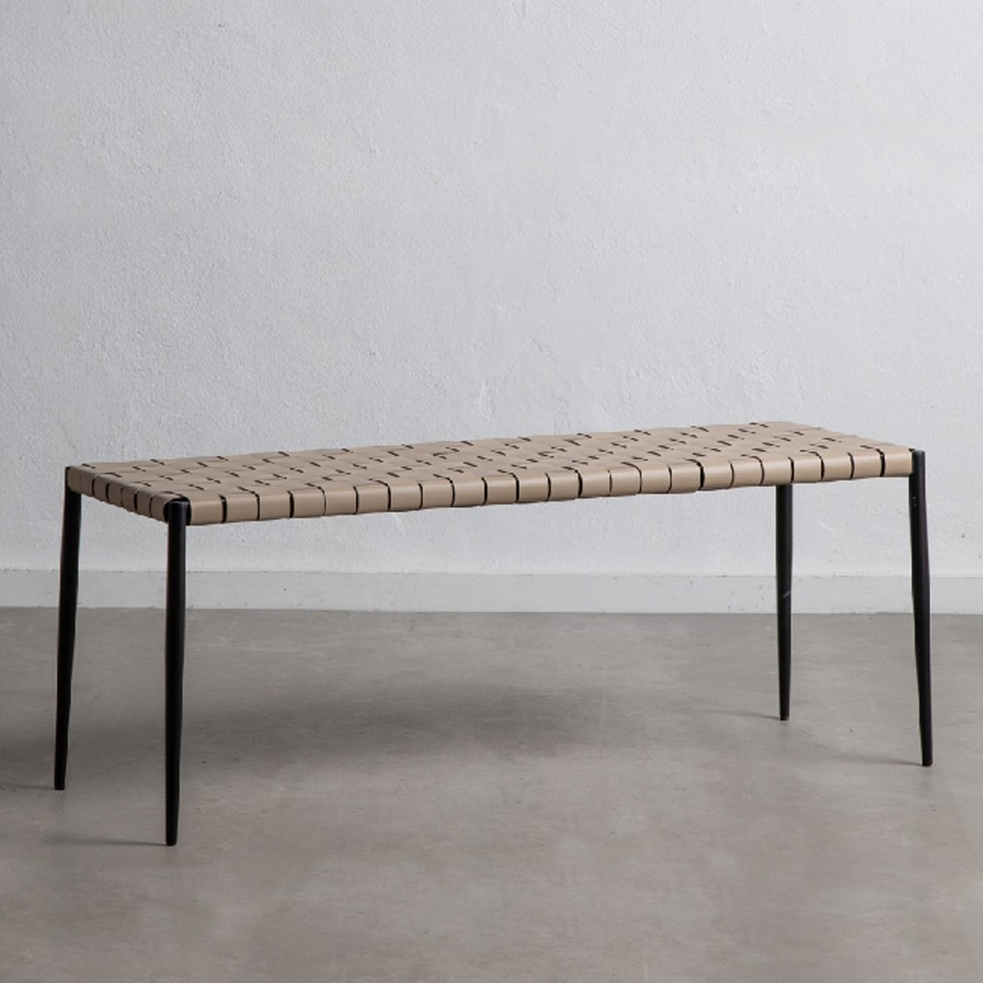 Williston Forge Bensonhurst Faux Leather Weave Bench & Reviews ...