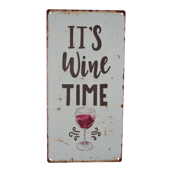 Three Star It's Wine Time Sign | Wayfair