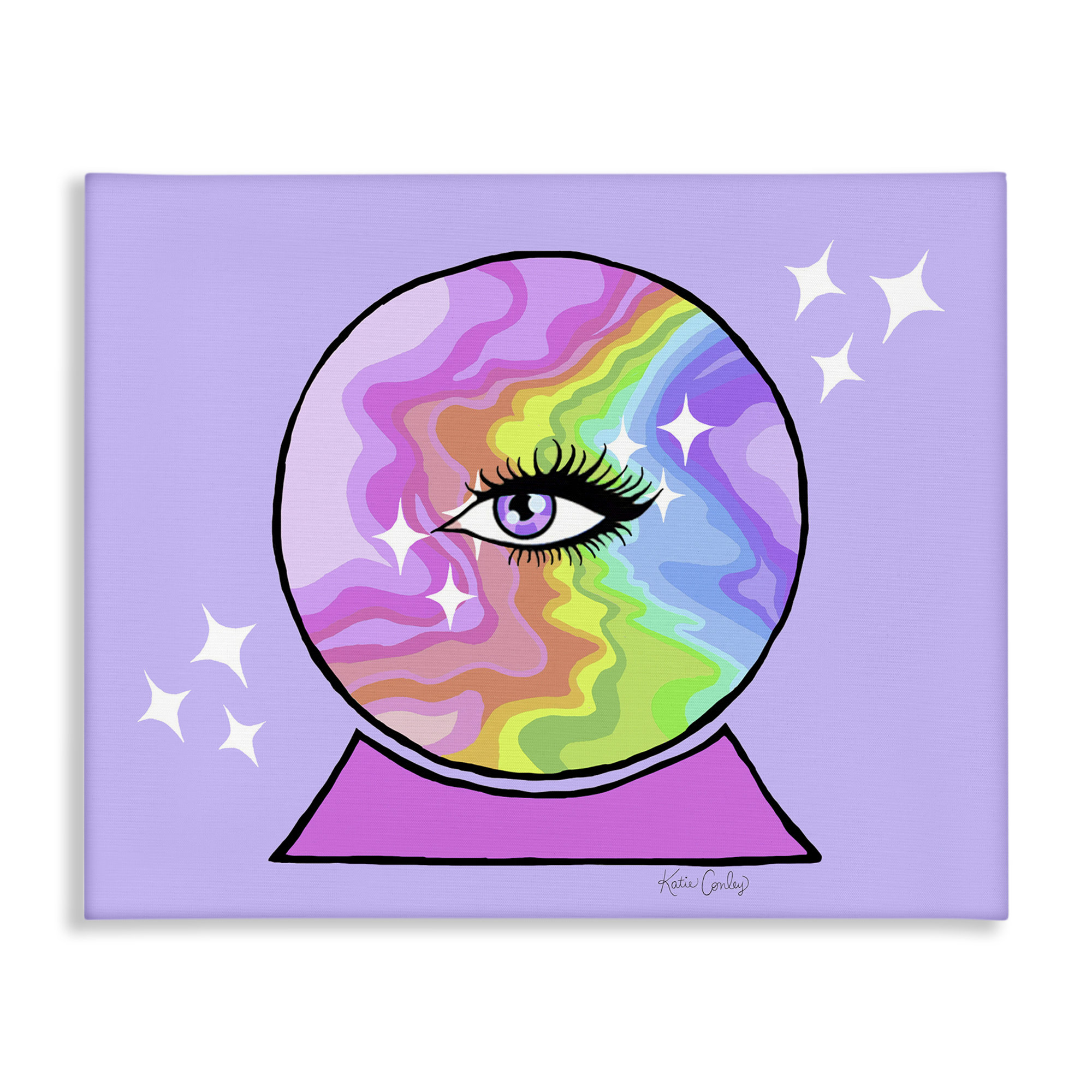 Dakota Fields Mystical Crystal Ball Eye Canvas, design by Katie Conley ...