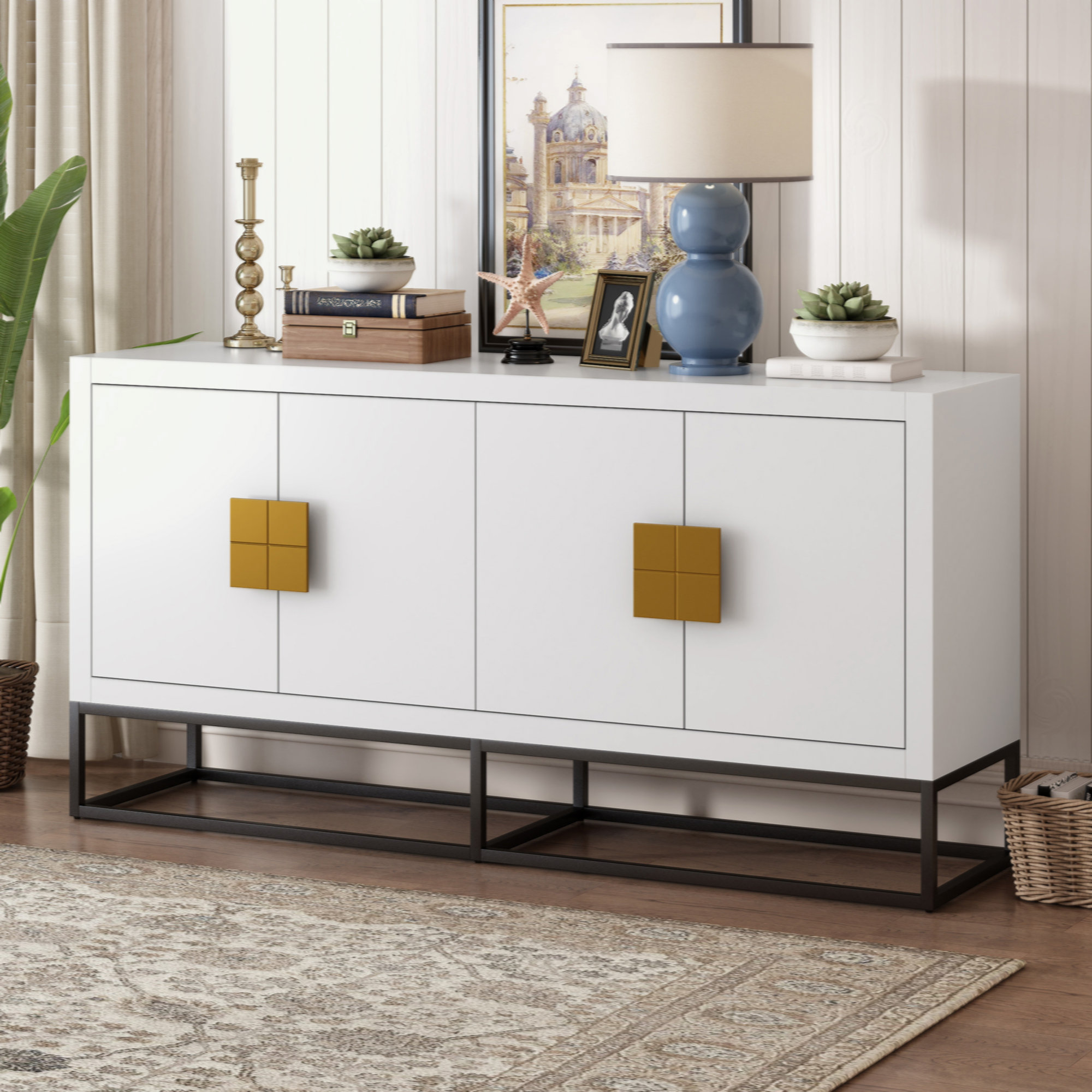 Brayden Studio® Light Luxury Designed Cabinet With Unique Support Legs ...