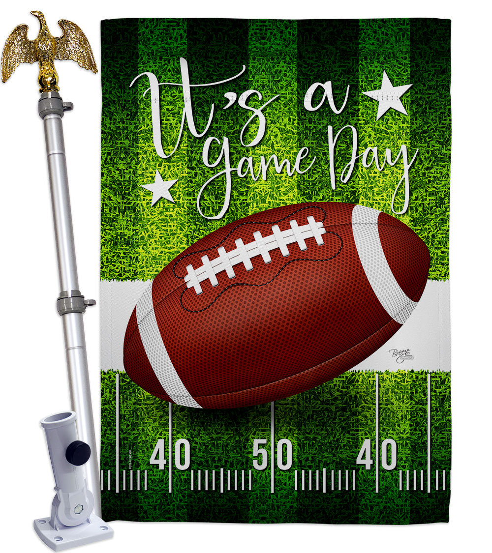 Breeze Decor Game Day House Flag Set Football Sports Yard Banner 28 X ...