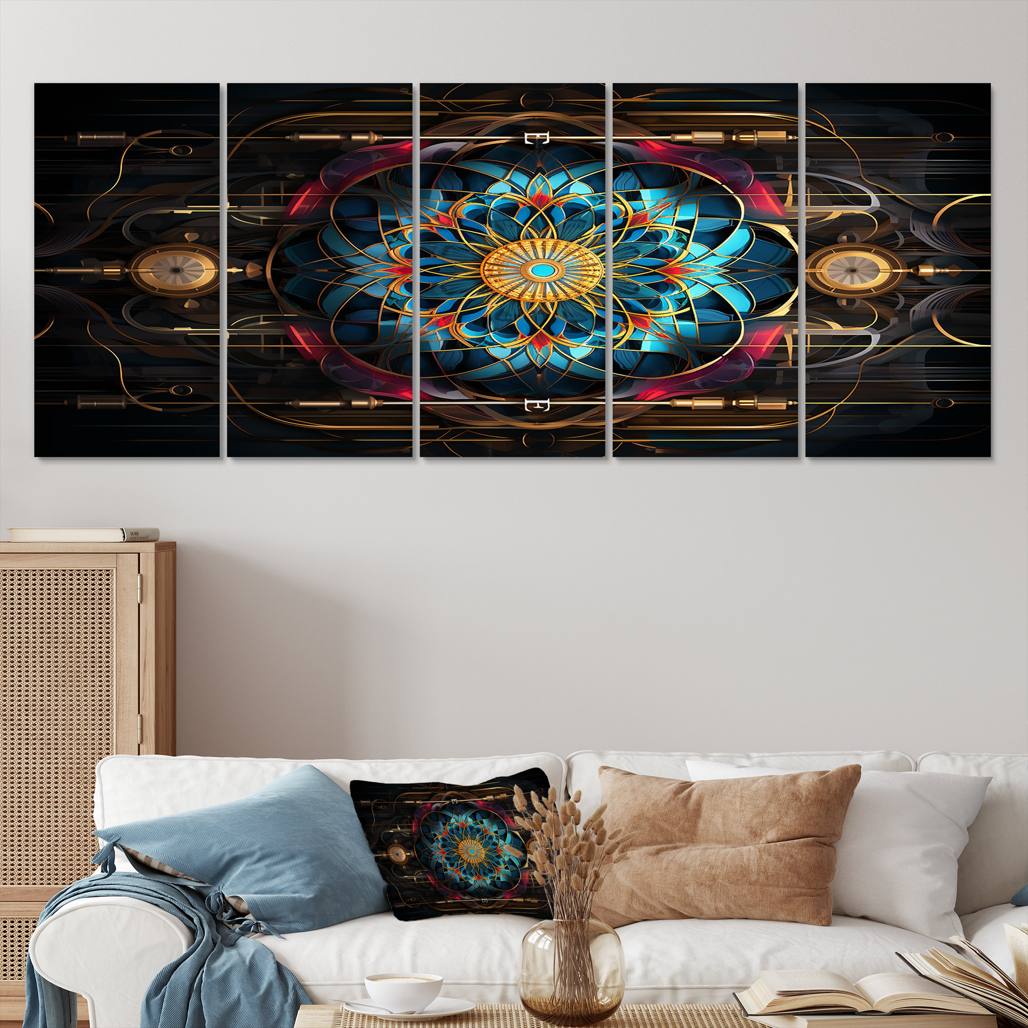 Lark Manor™ Cosmic Unity Mystic Star - Boho Mandala Wall Art Decor Set ...