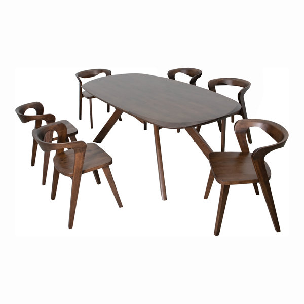Corrigan Studio® Taletta Solid Wood 7-Piece Dining Table Set | Wayfair