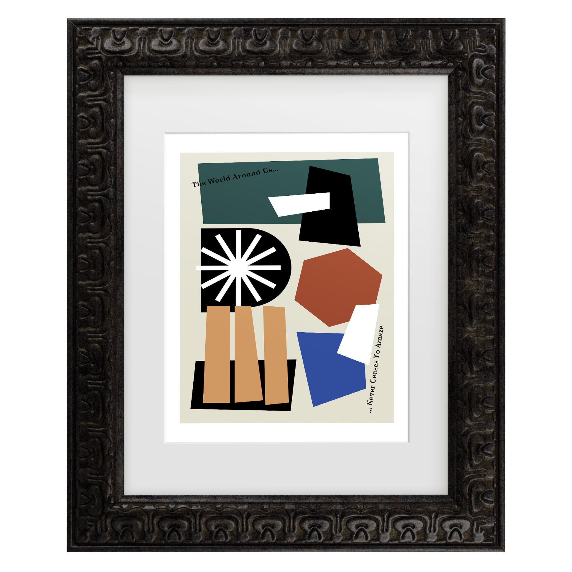 Trademark Fine Art Frances Collett The World Around Us Greige Matted ...