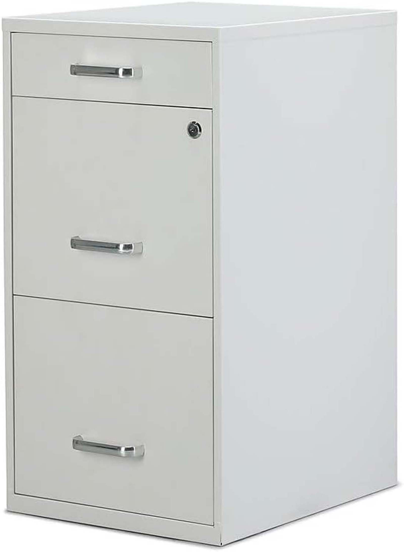Inbox Zero 3-Drawer Vertical File Cabinet, Letter Size Documents ...