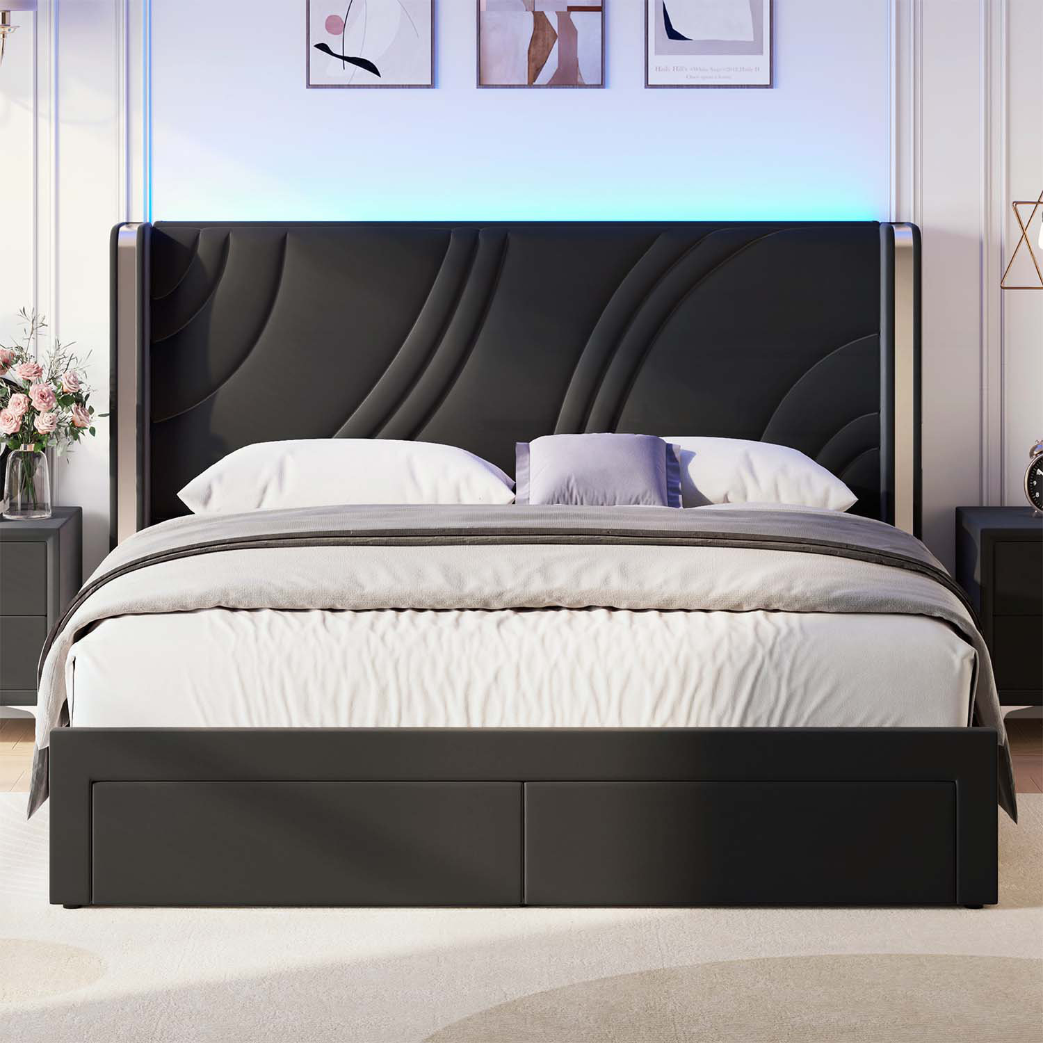 Latitude Run® Graceful Platform Bed with Extraordinary Storage and ...