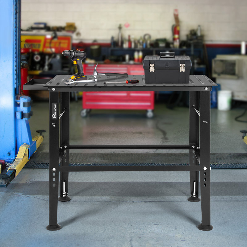 Balconera 33'' H X 36'' W X 24'' D Workbench, Adjustable Height Work ...