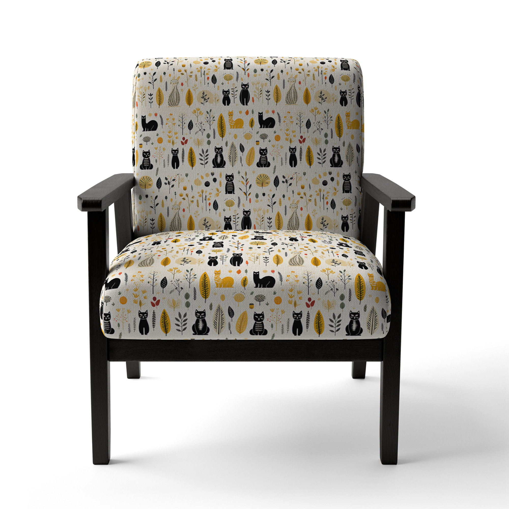 Red Barrel Studio® Minimalist Forest Animal Pattern - Upholstered ...