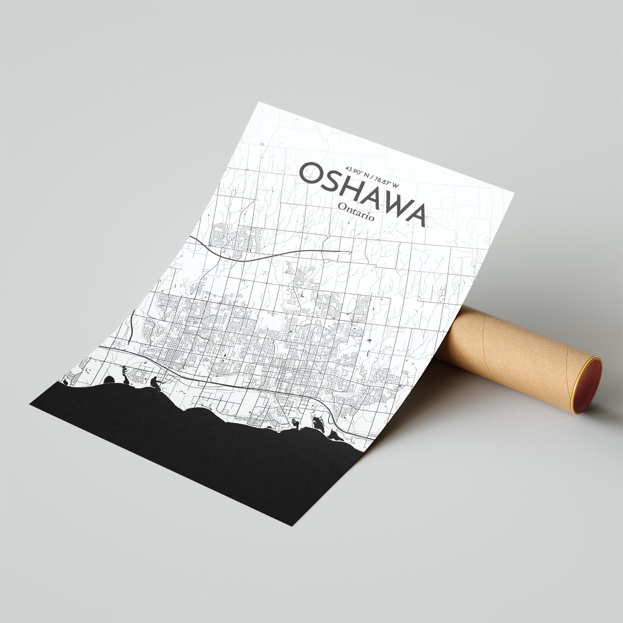 Trinx Oshawa City Map Graphic Art - Wayfair Canada
