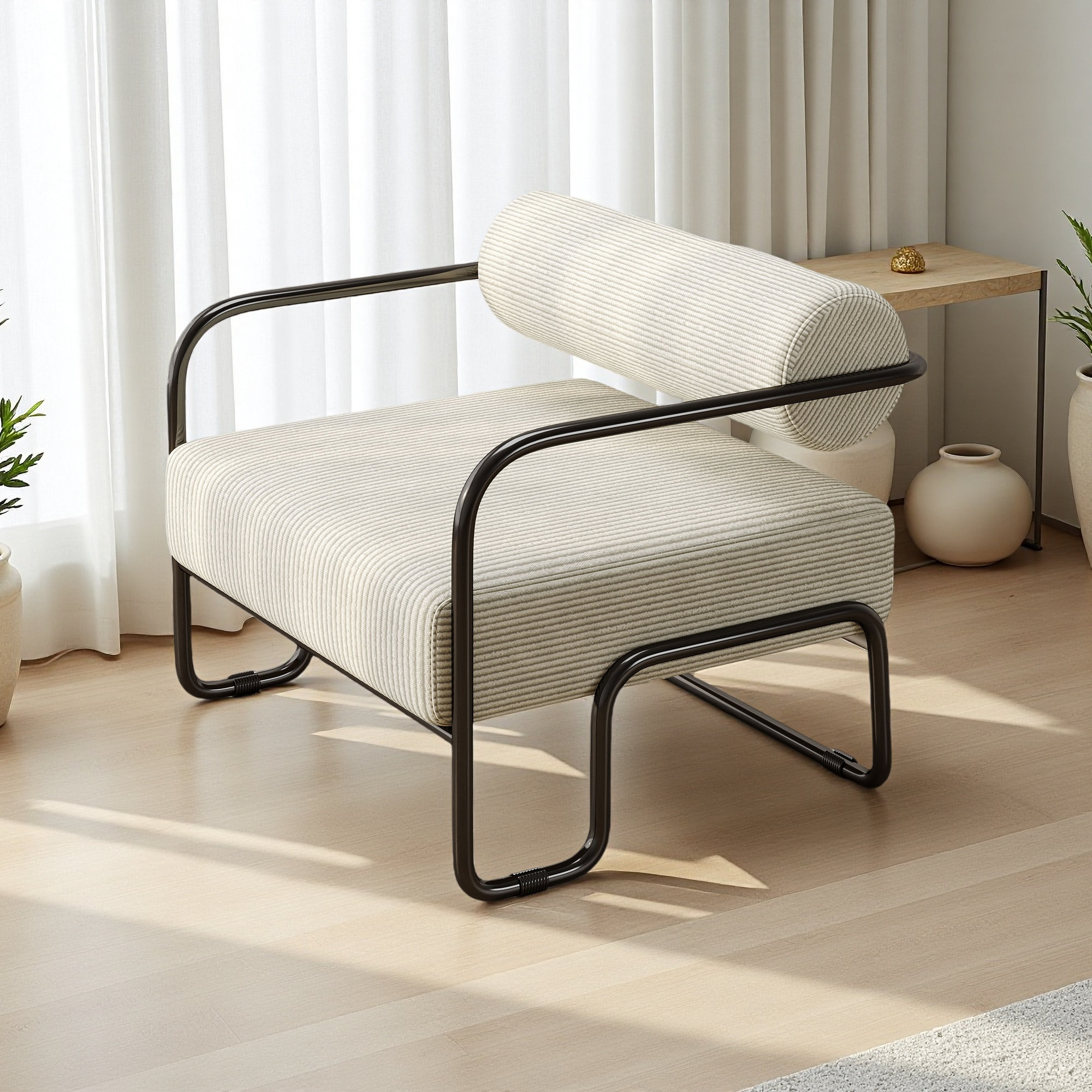 Wrought Studio Living Room Iron Sofa Chair, Lazy Individual Chair ...