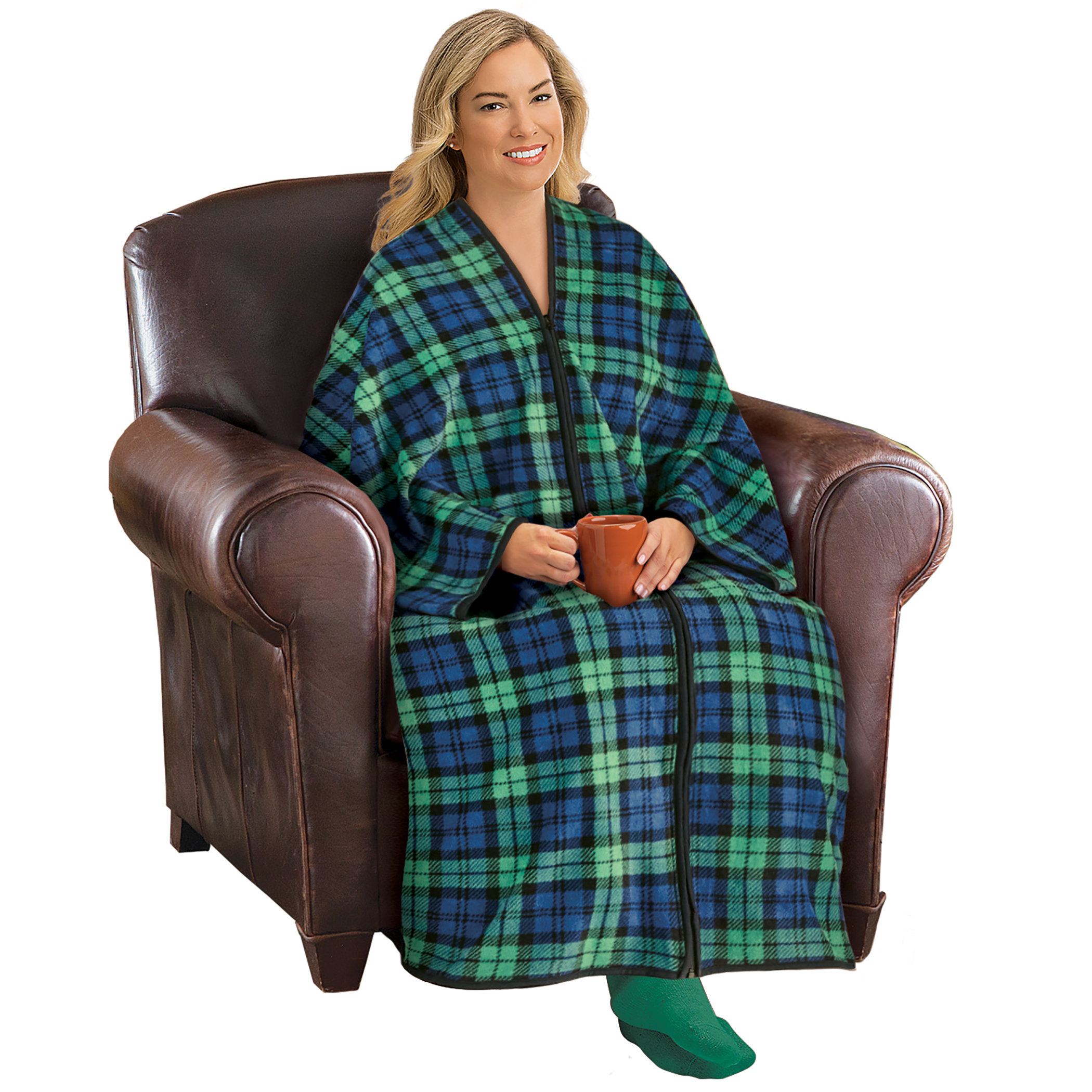 Winston Brands Plaid Fleece Cuddle Wrap - Wayfair Canada
