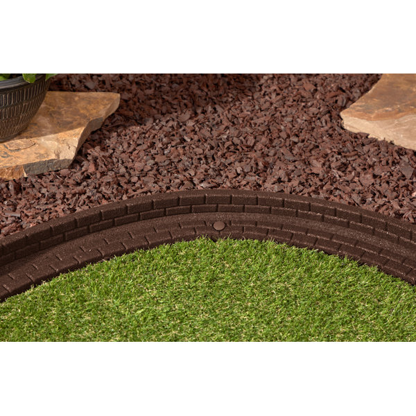 Rubberific 4 ft. Brickface Rubber Landscape Lawn Edging & Reviews | Wayfair