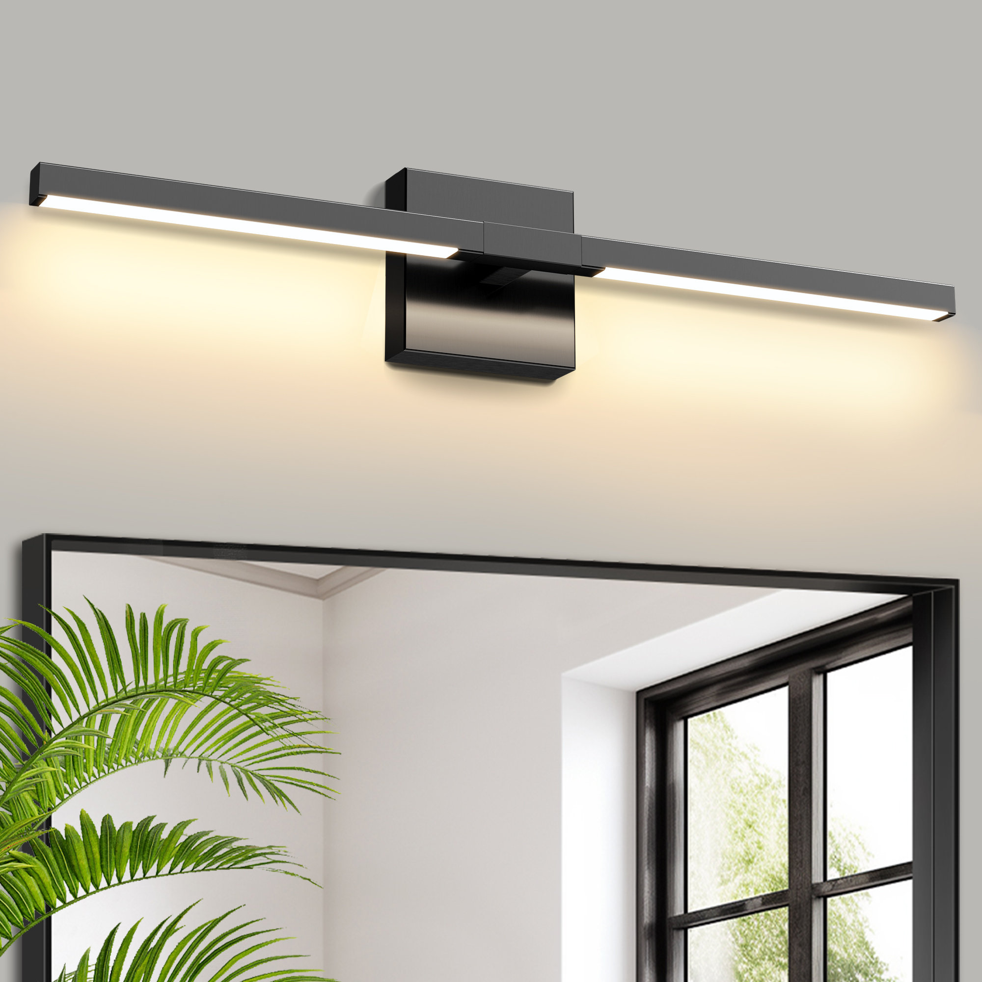 HOME LIGHTING GALLERY INC. 24'' Dimmable 350° Rotable 18w Bathroom ...