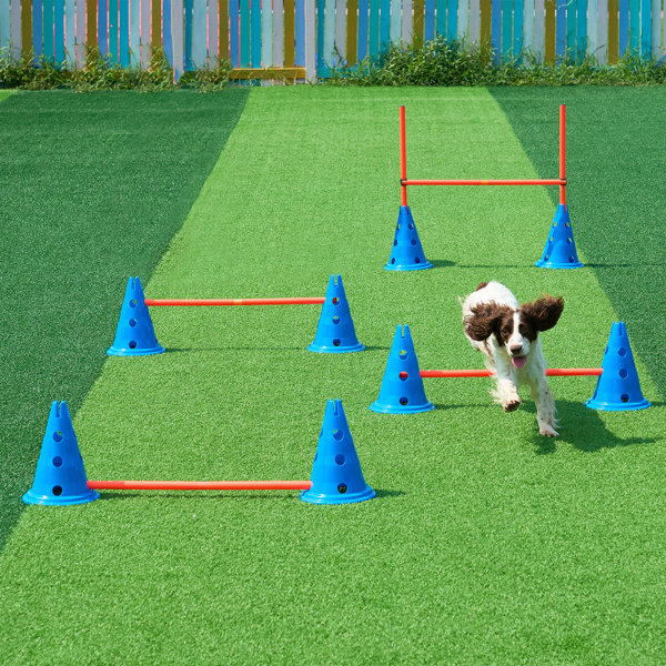 VEVOR Dog Agility Hurdle Cone Set 6 PCS Kit-12 xCones 6 xAgility Rods ...