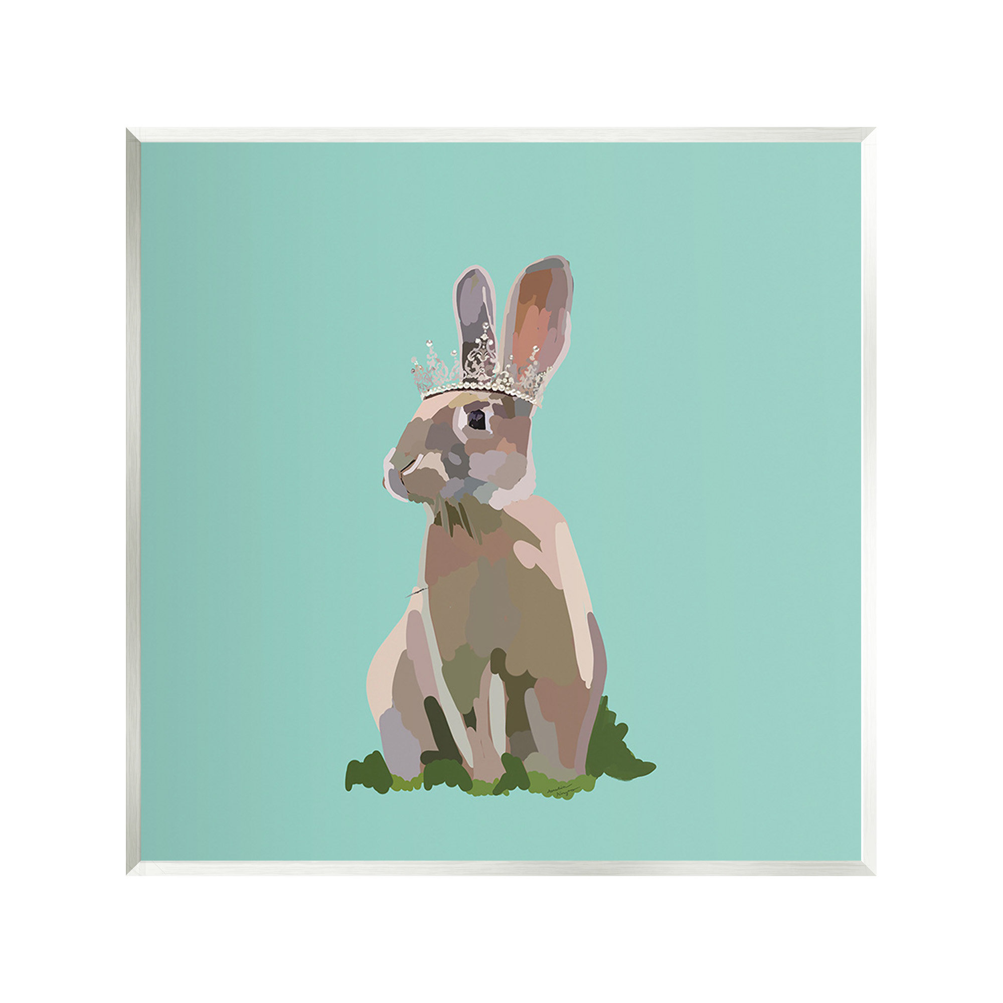 Ebern Designs Rabbit with Royal Crown Wall Plaque Art by Amelia Noyes ...