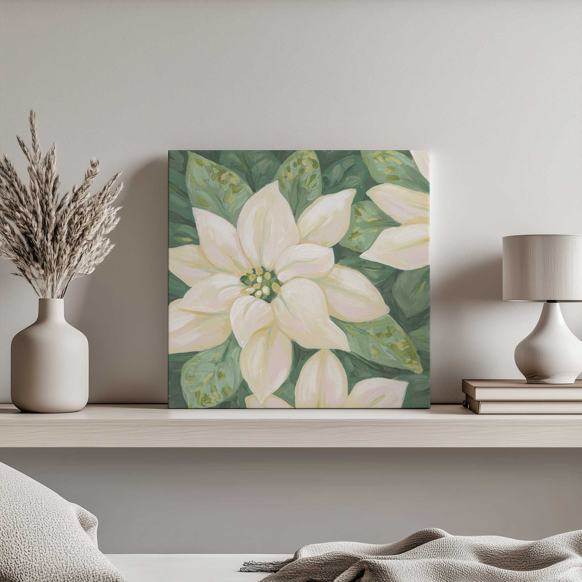 Winston Porter Pearlescent Poinsettia II by June Erica Vess Canvas Art ...