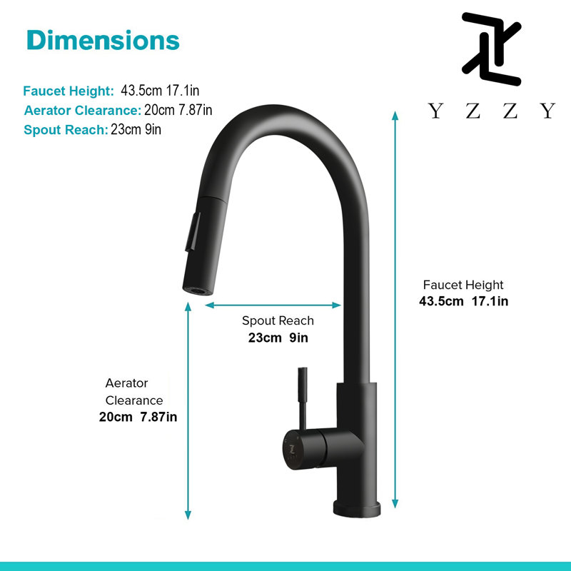 YZZY Pull Down Touch Kitchen Faucet & Reviews | Wayfair