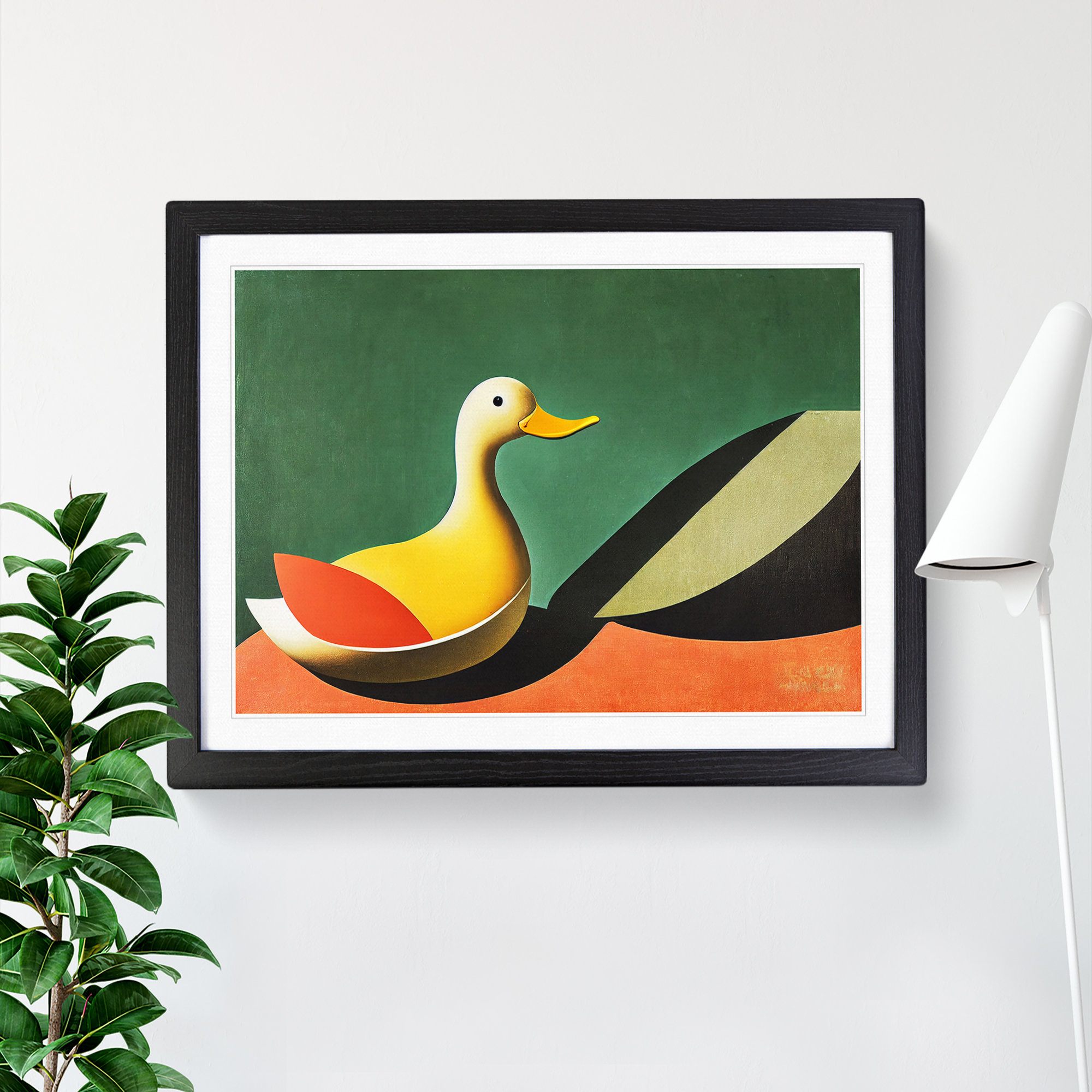 Brambly Cottage Abstract Duck - Picture Frame Graphic Art | Wayfair.co.uk