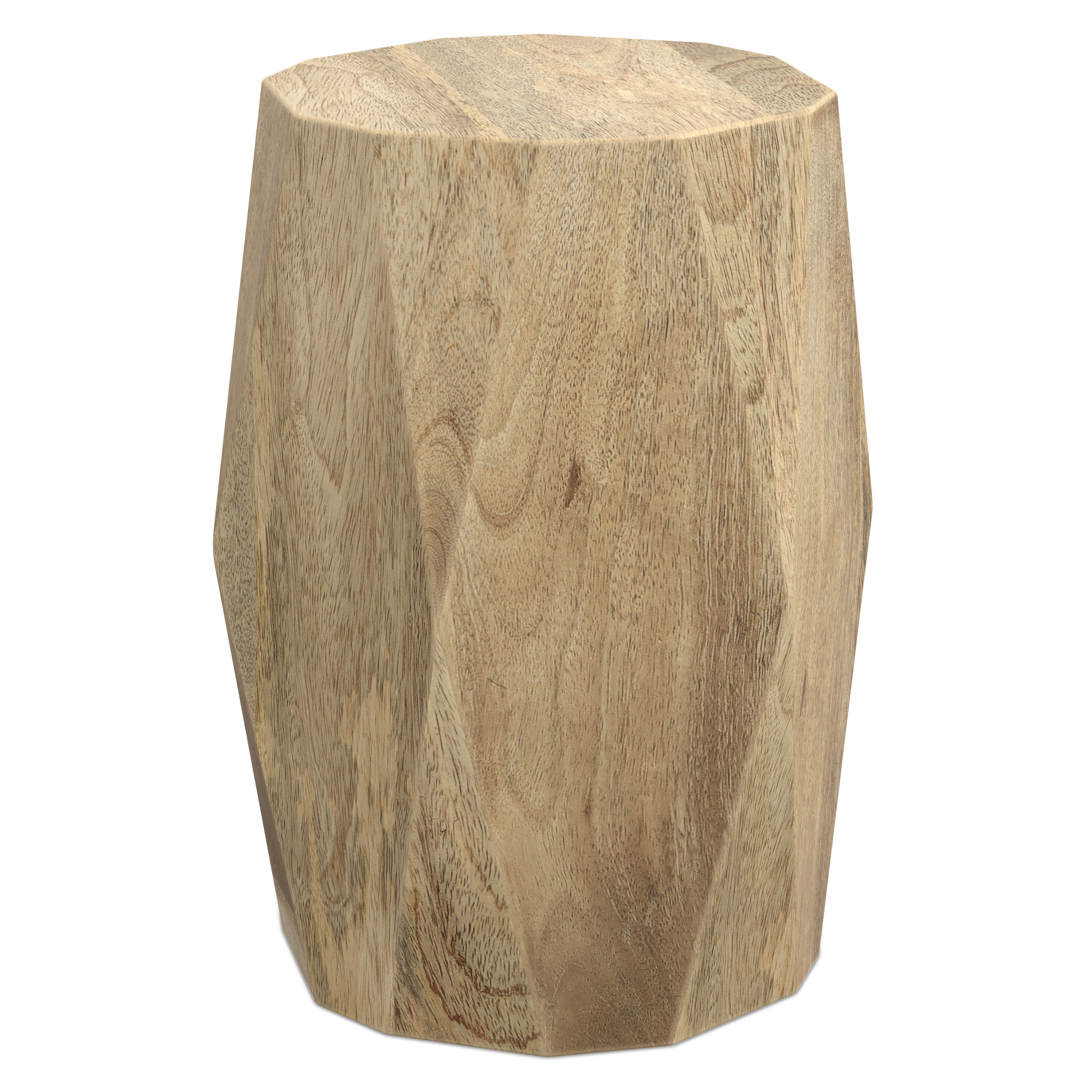 Simpli Home Judson 15"W Solid Mango Wood Contemporary Polygon End Table ...