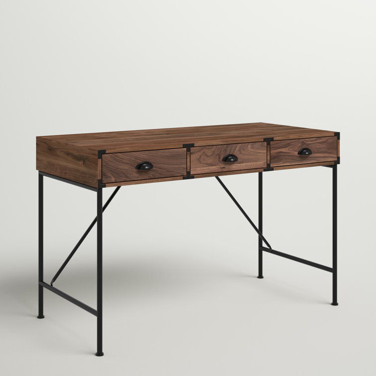 Gracie Oaks 2 Piece Rectangular Writing Desk Office Set with Filing ...