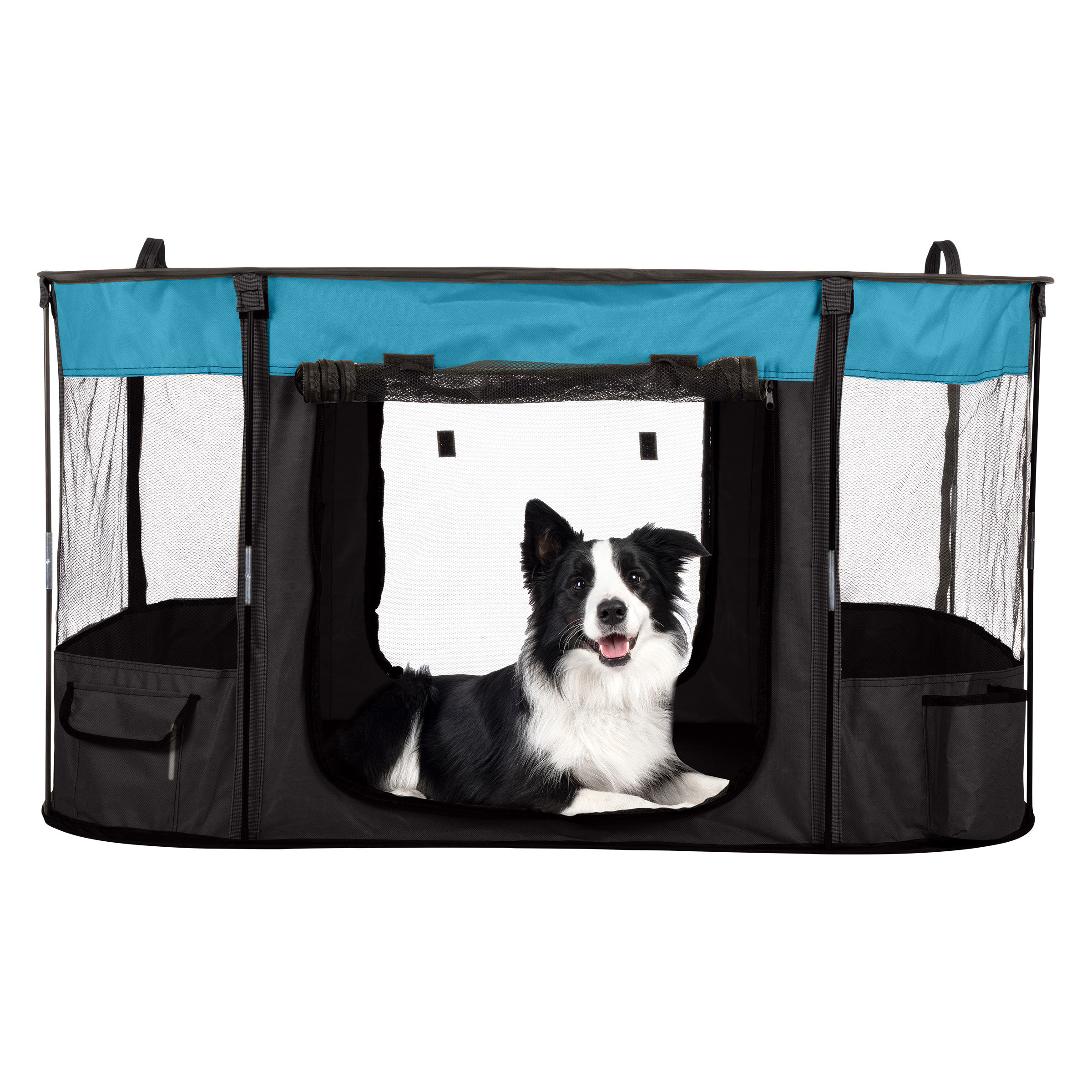 PETMAKER Dog Playpen - Puppy Kennel with Mesh Windows, Zippered Doors ...