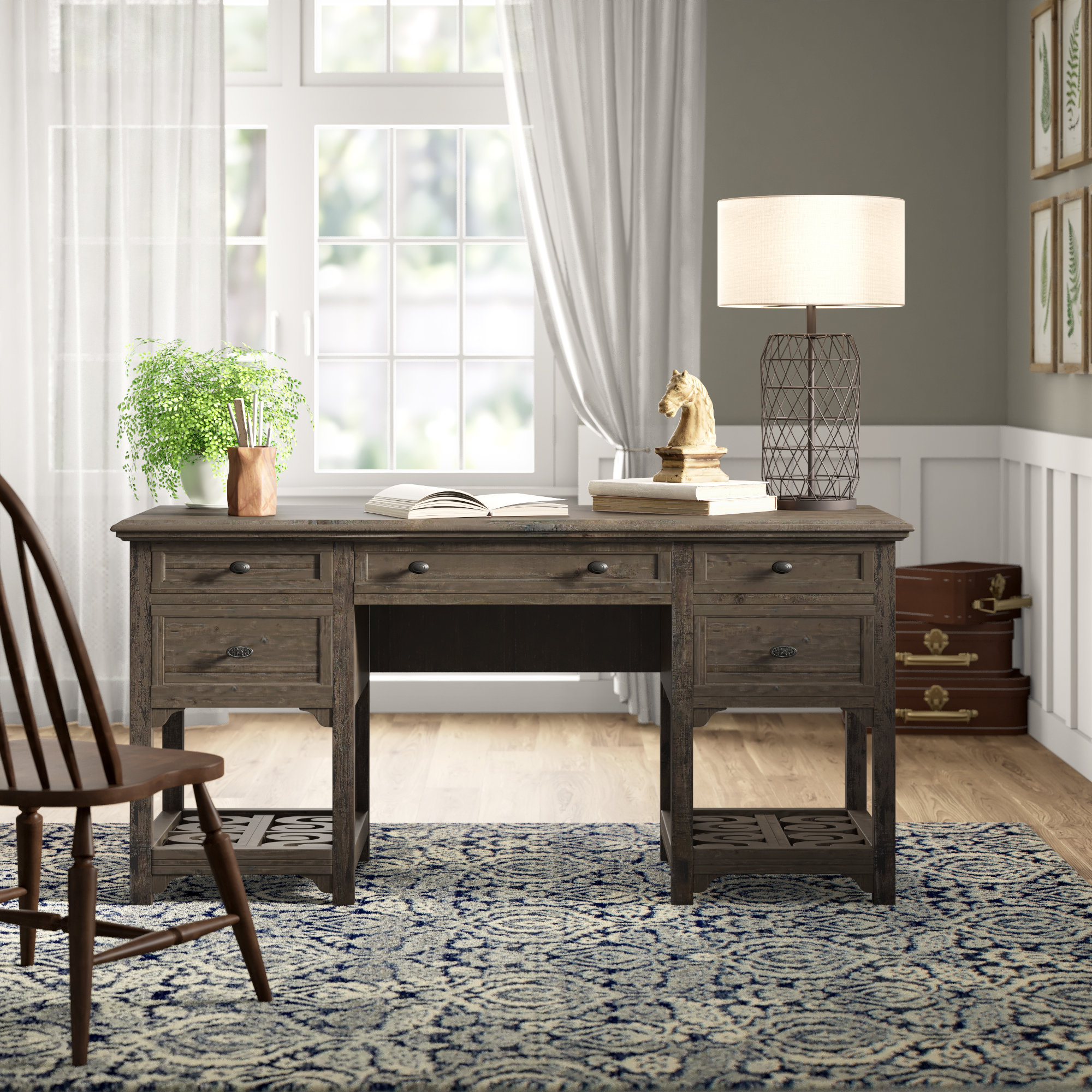 Greyleigh™ Bethel Credenza Desk & Reviews | Wayfair