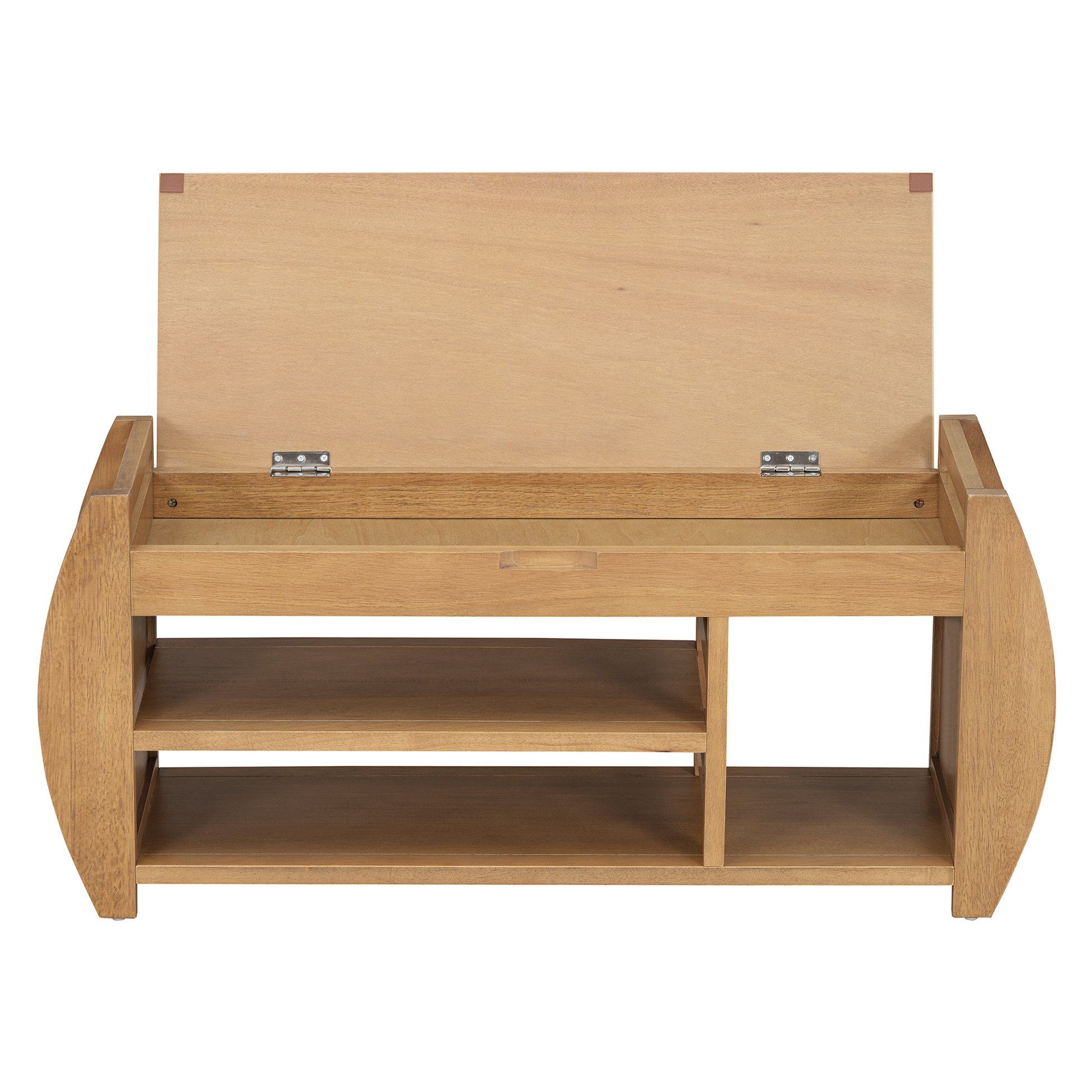 Millwood Pines Shoe Storage Bench, Shoe Bench With Cushion And Curved ...