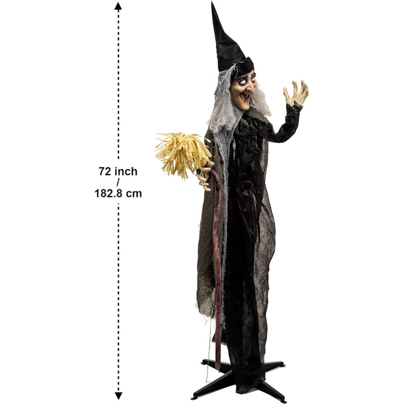 The Holiday Aisle® Jannah Standing Talking Witch Garden Stake | Wayfair