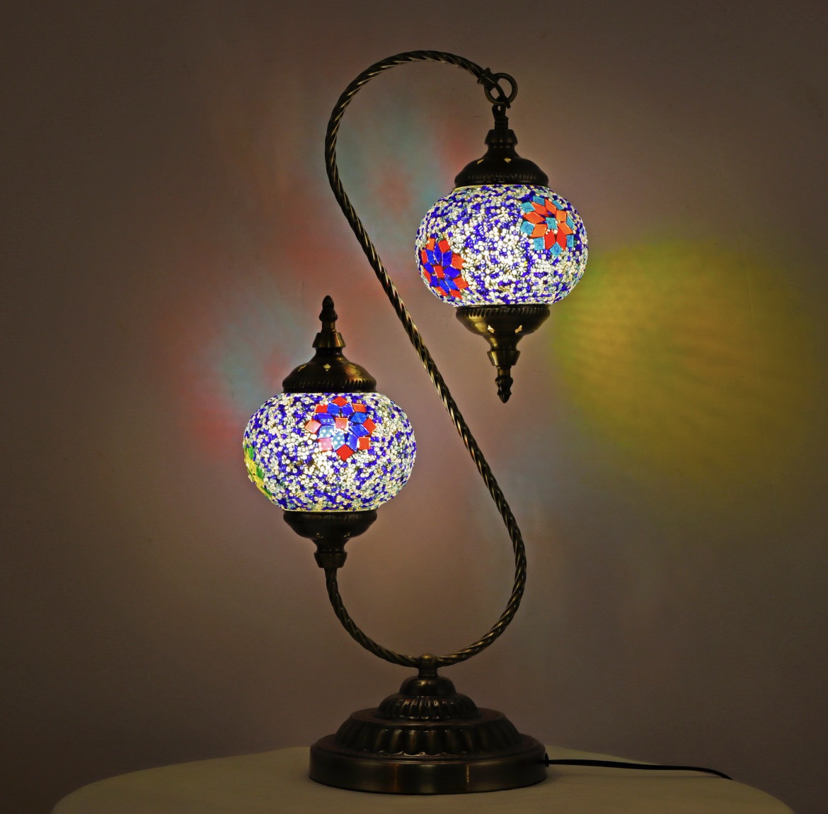 Bungalow Rose Beautiful Turkish Mosaic Stained Glass Tiffany Style Lamp ...