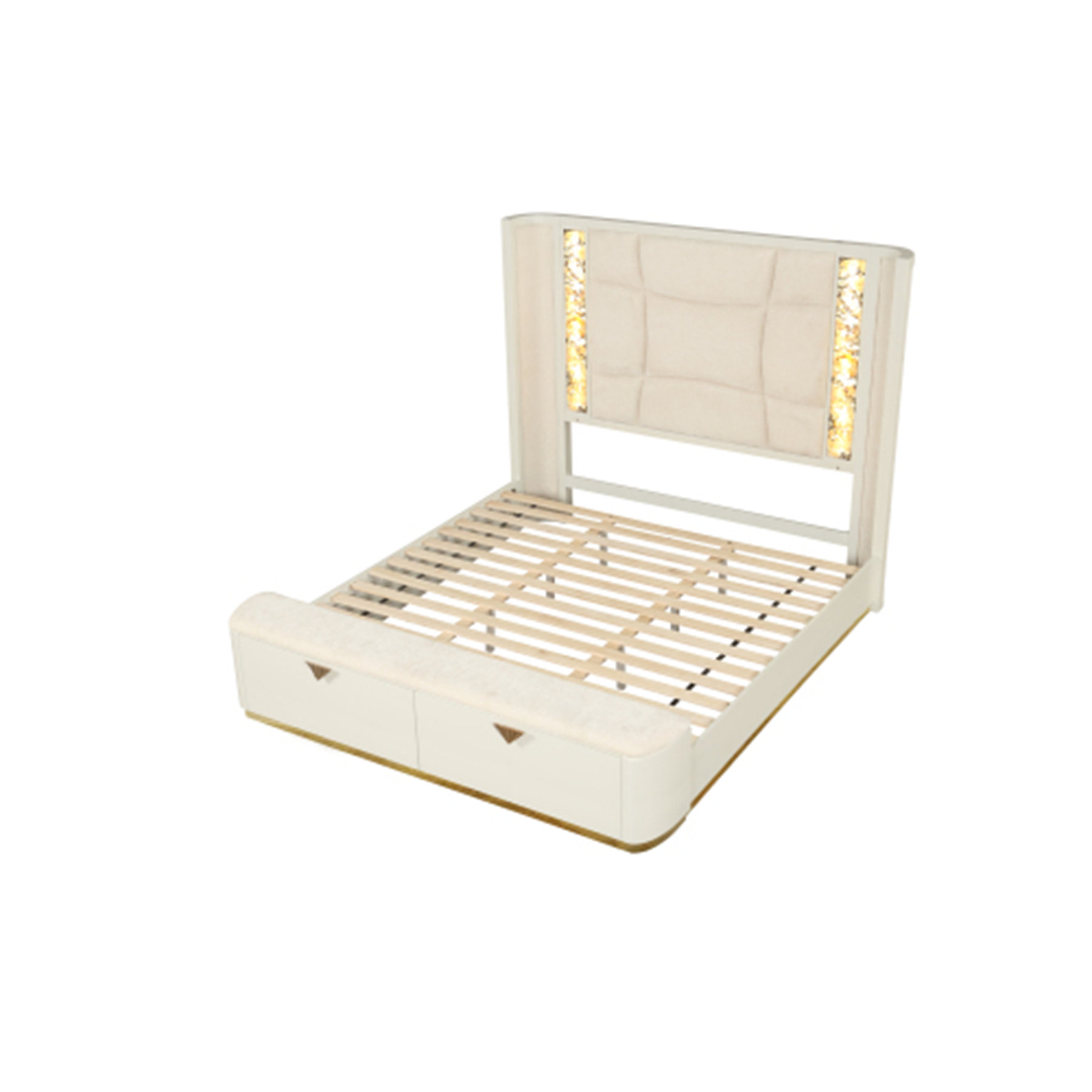 Everly Quinn La Pierre Modern Style Upholstered Bed Made with Wood ...