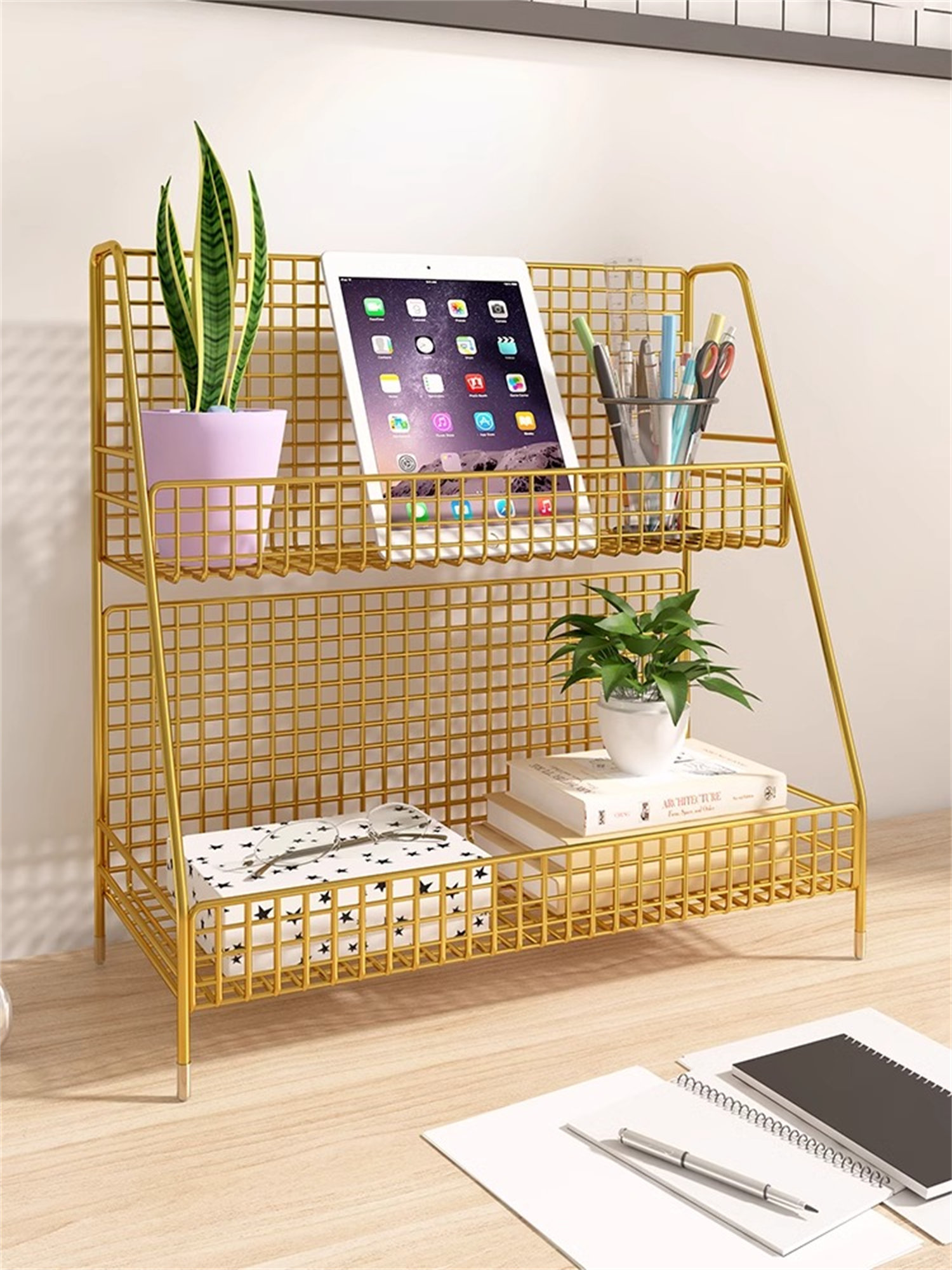 Latitude Run® Office Desk Multi-Layer Shelving Unit - Wayfair Canada