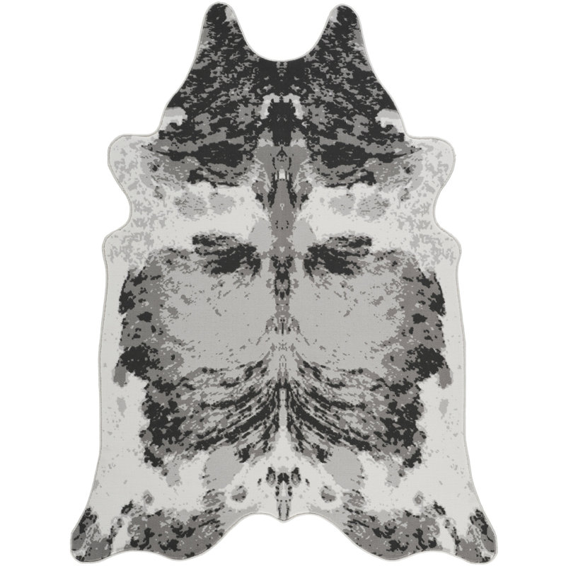 Hokku Designs Gray 5 ft. x 7 ft. Area Rug | Wayfair