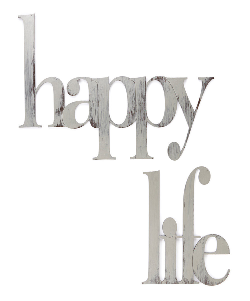 Letter2Word Happy Life Wall Décor - Wayfair Canada