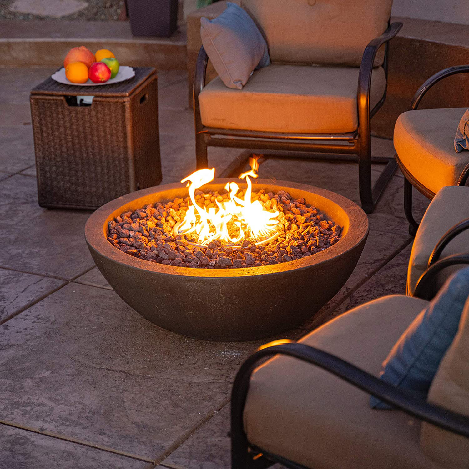 Bond Manufacturing Mondavi Stone Propane Fire Pit & Reviews | Wayfair