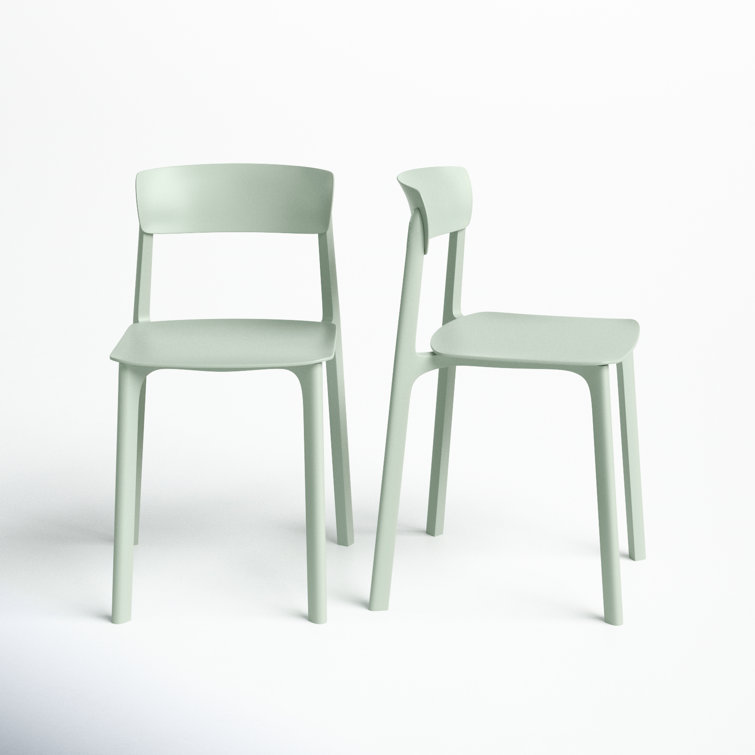 AllModern Vowa Outdoor Stacking Dining Side Chair & Reviews | Wayfair