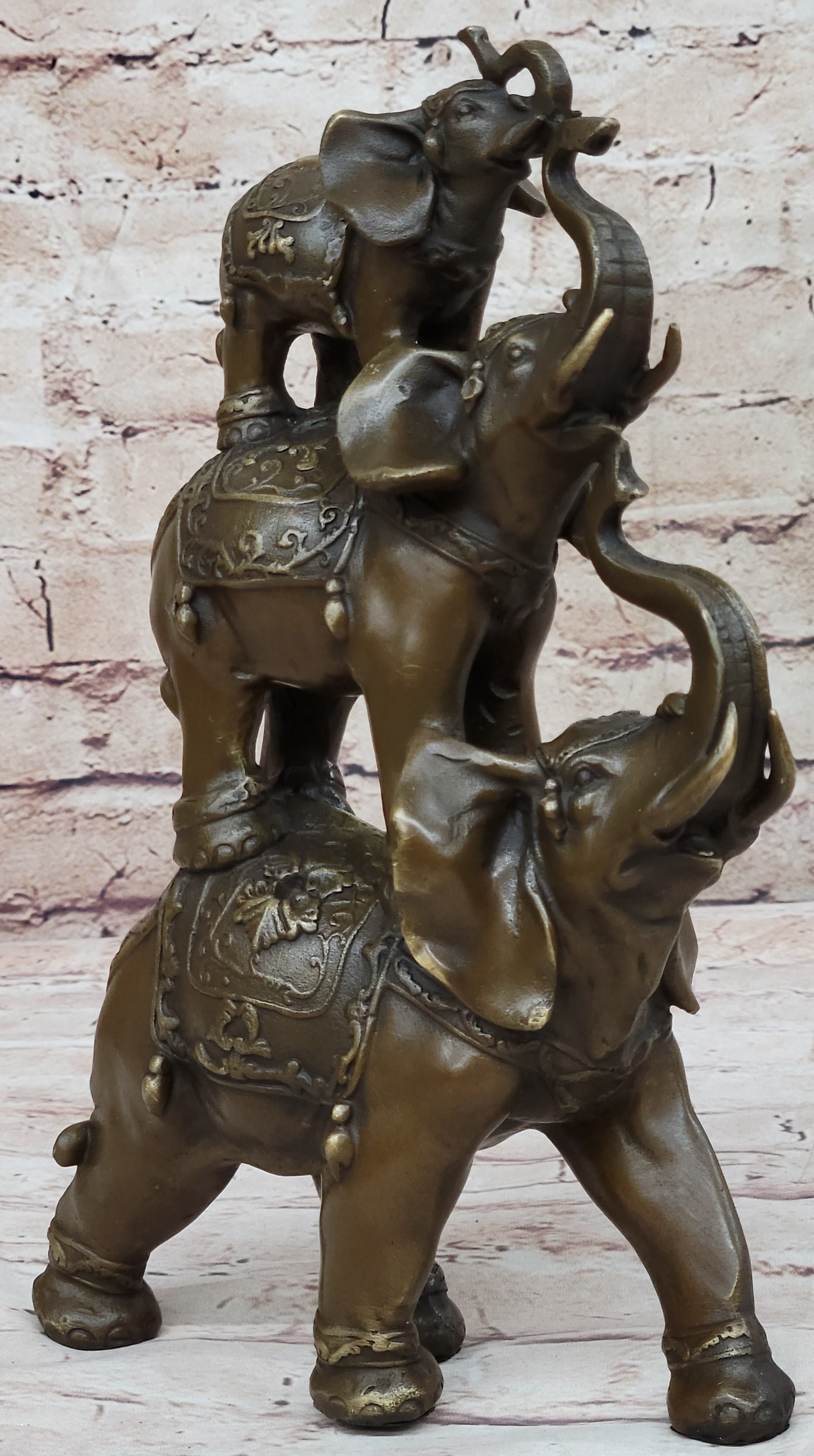 Bungalow Rose Collectible Bronze Elephant Safari Statue Art Figure ...