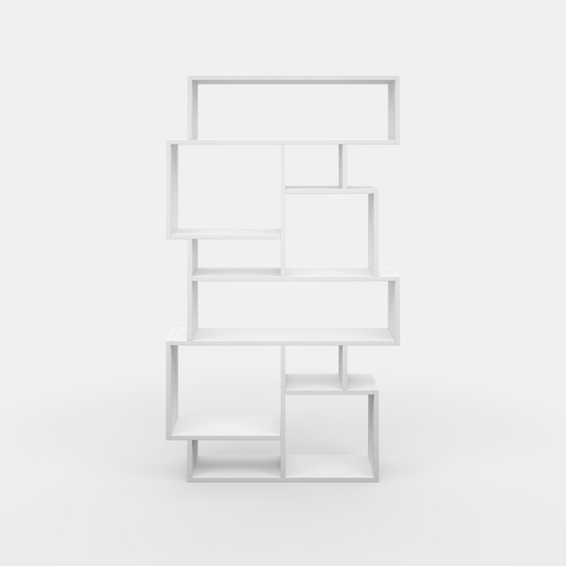 Brayden Studio® Delayna Modern Geometric Bookcase & Reviews | Wayfair