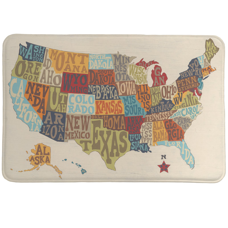 Laural Home States Collage Mat | Wayfair