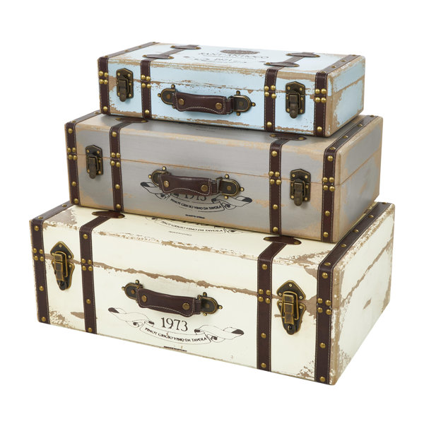 Breakwater Bay Notasulga Wooden Nesting Decorative Multi Colored Trunk ...