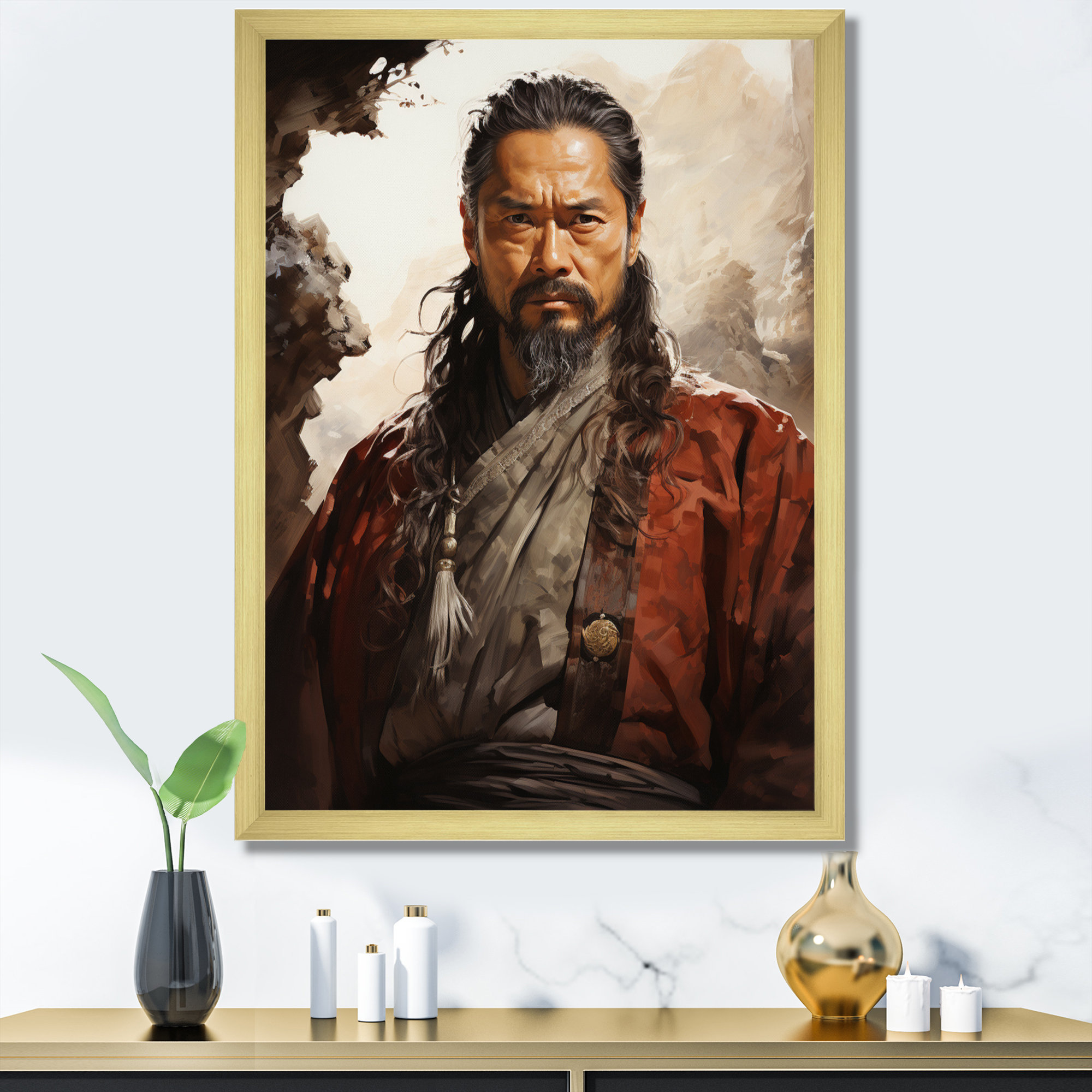 Red Barrel Studio® Emperor Qin Shi Huang Portrait - Print on Canvas ...