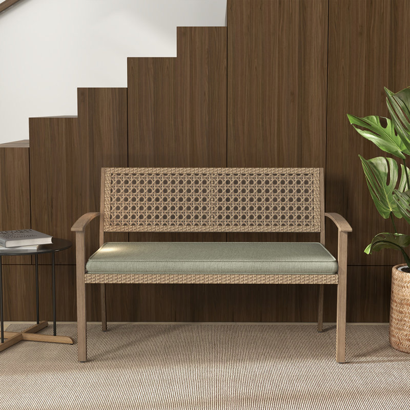 Bay Isle Home™ Morgane Wicker Bench | Wayfair