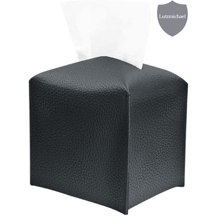 Red Barrel Studio® Tissue Box Cover Square Faux Leather Tissue Box ...