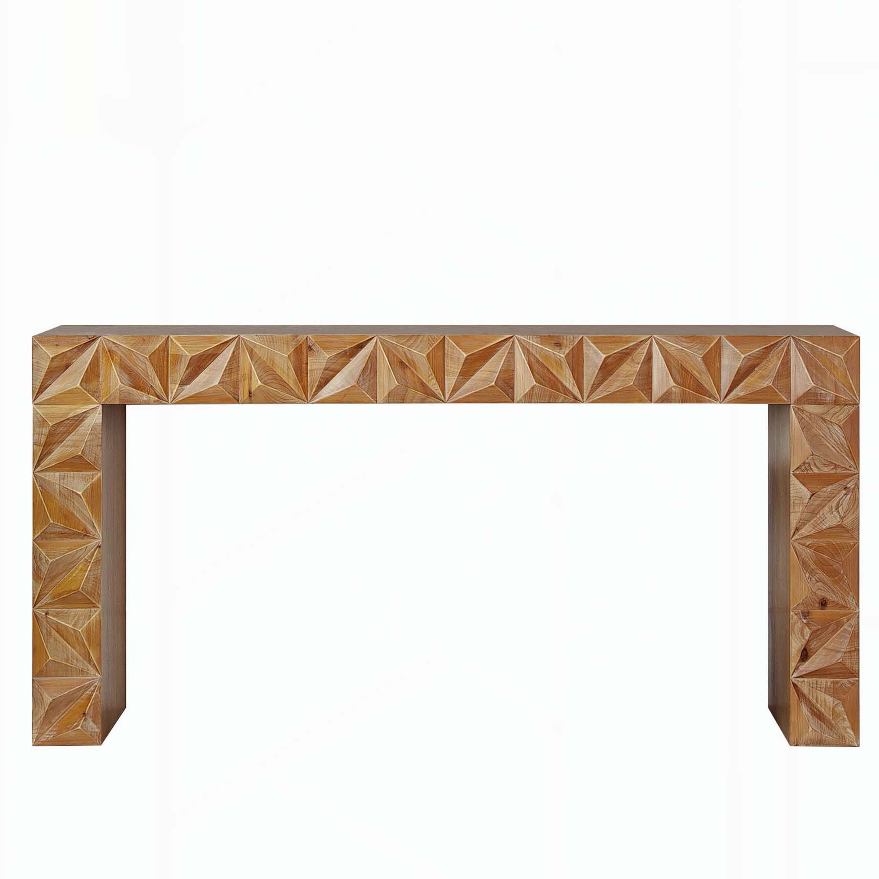 Corrigan Studio® Exquisite Geometric Wooden Console Table With ...
