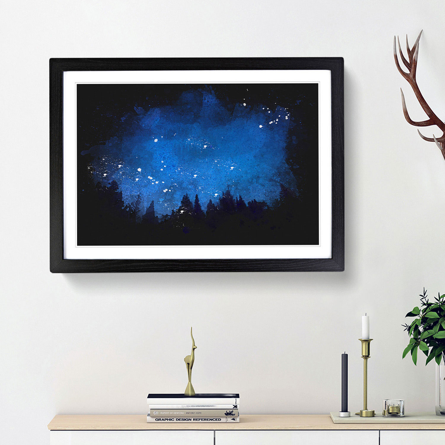 East Urban Home Stars At Night - Picture Frame Graphic Art | Wayfair.co.uk