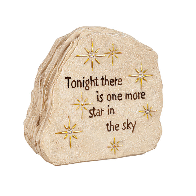 Trinx Jino Solar Stars Sentimental Memorial Garden Stone | Wayfair